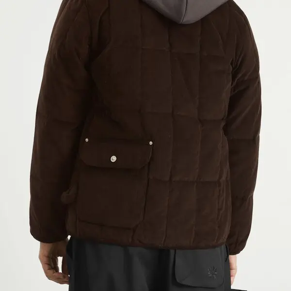 Taion Work Crew Neck Down Jacket - Dark Brown