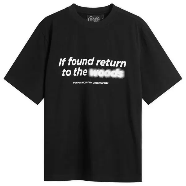 PURPLE MOUNTAIN OBSERVATORY Return To The Woods T-shirt - Black