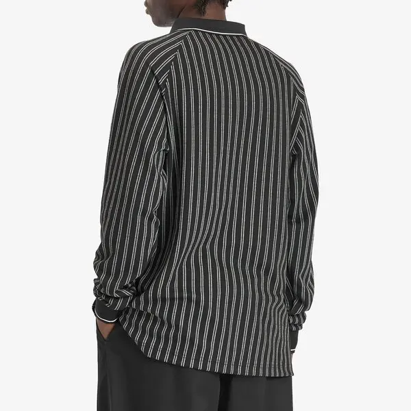 METALWOOD STUDIO Ribbed Long Sleeve Polo