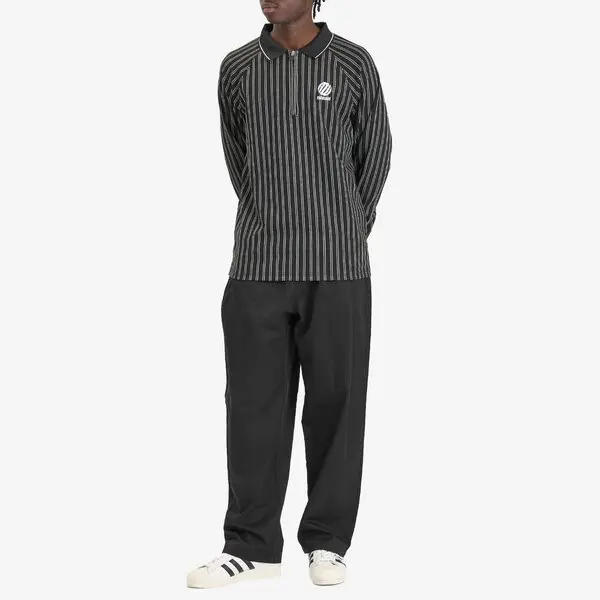 METALWOOD STUDIO Ribbed Long Sleeve Polo