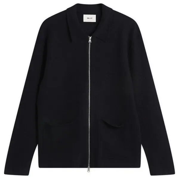 Nn07 Jonas Merino Zip Jacket - Navy Blue