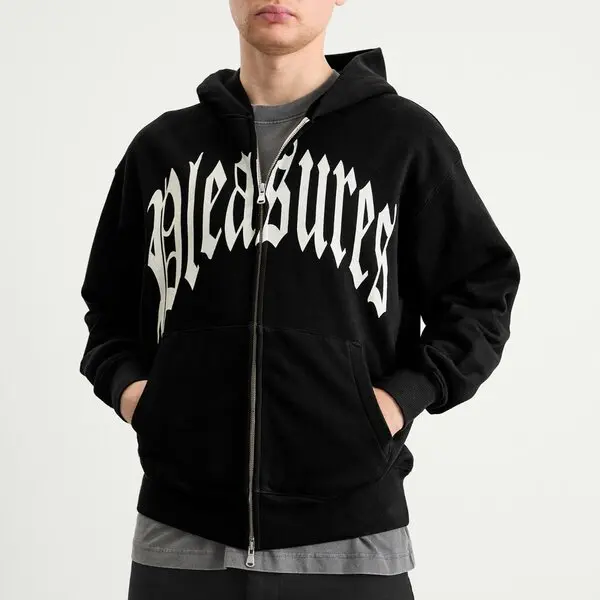 PLEASURES Twitch Zip Hoodie - Black