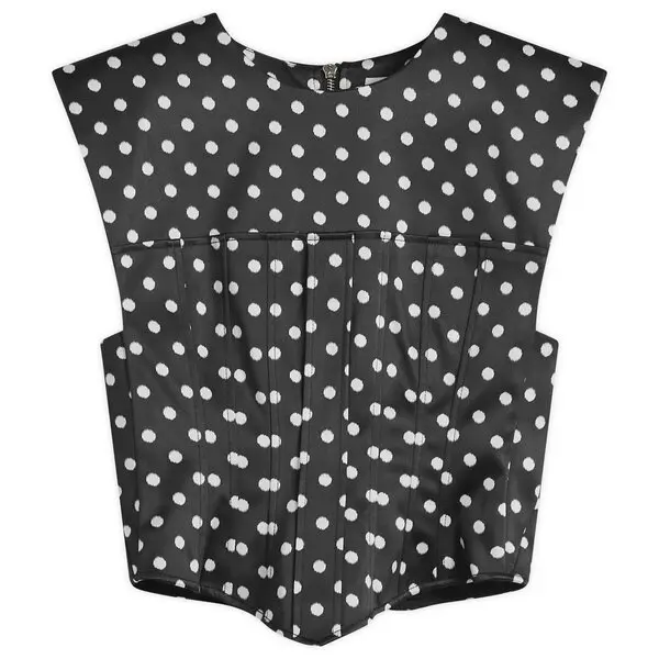 GANNI Corset Top - Black