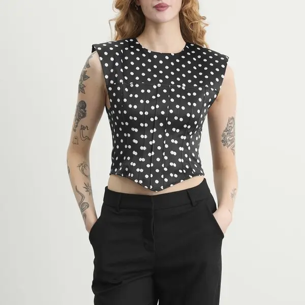 GANNI Corset Top - Black