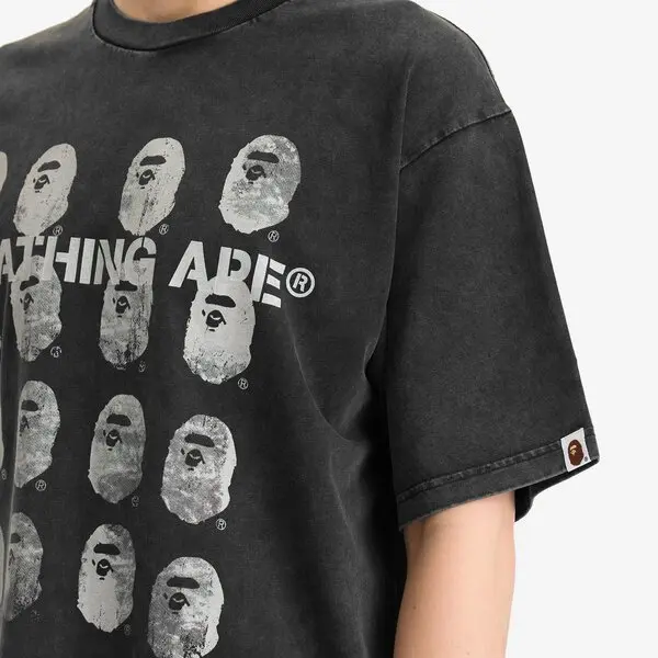 A BATHING APE Garment Dye Logo Relaxed Fit T-shirt