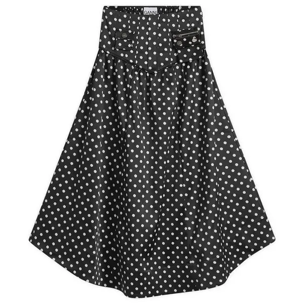 GANNI Corset Maxi Skirt - Black