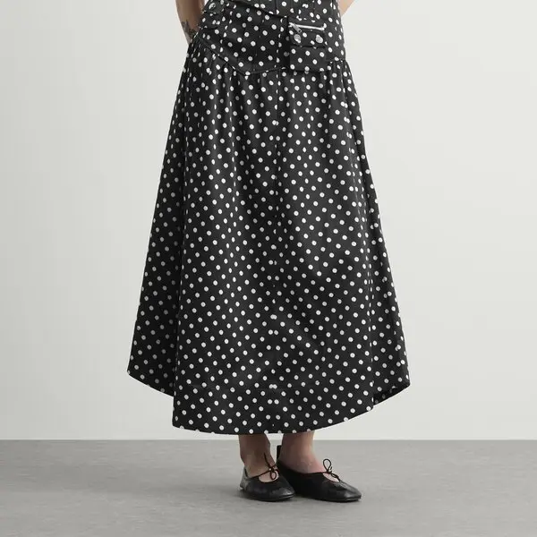 GANNI Corset Maxi Skirt - Black