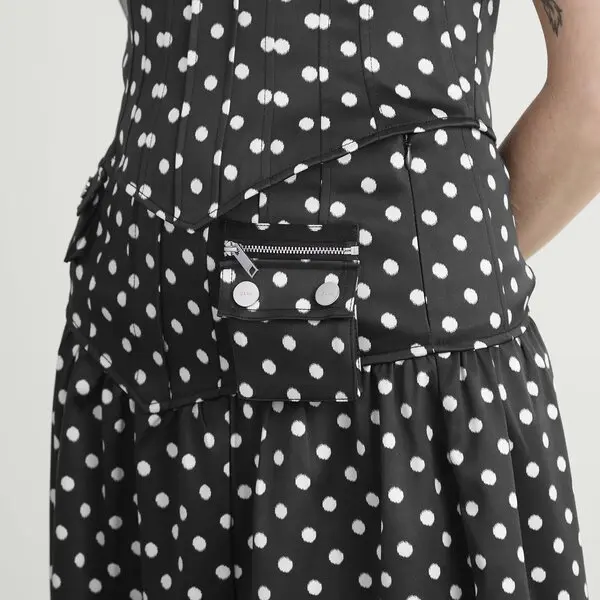 GANNI Corset Maxi Skirt - Black