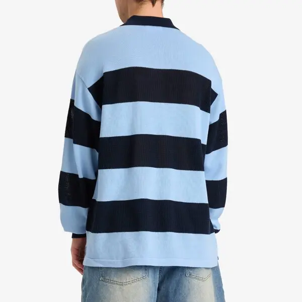 A BATHING APE Jacquard Multi Logo Stripe Relaxed Fit Ls T-shirt