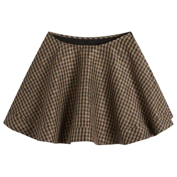 GANNI Check Mini Circle Skirt