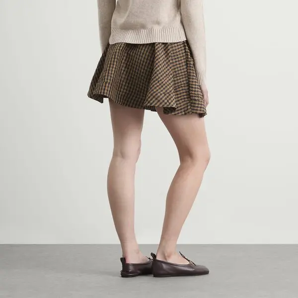 GANNI Check Mini Circle Skirt