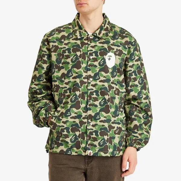 A BATHING APE Abc Camo Nyc Logo Coach Jacket