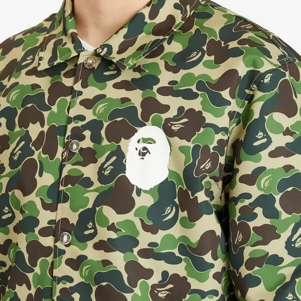 A BATHING APE Abc Camo Nyc Logo Coach Jacket