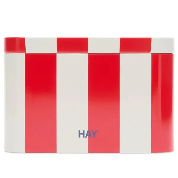 HAY Small Tin Container - Red/off-white