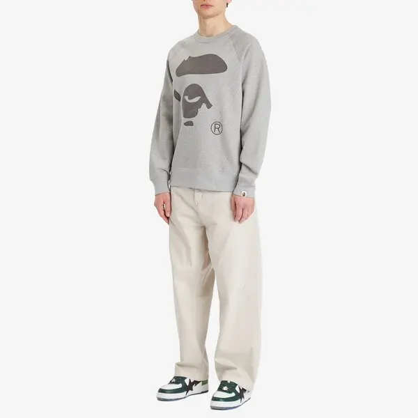 A BATHING APE Ape Face Crewneck Sweatshirt