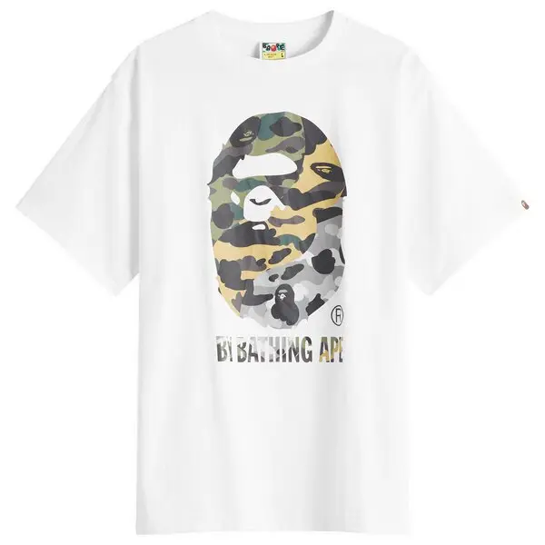 A BATHING APE 1st Camo Crazy Bathing Ape T-shirt - White