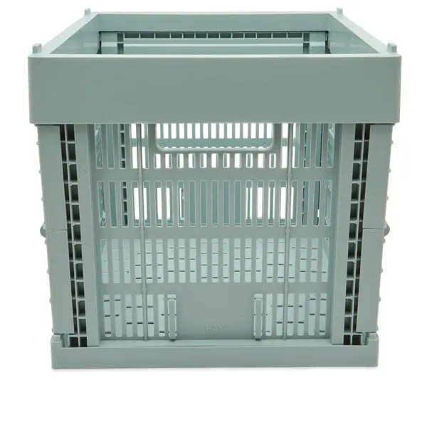 HAY Cube Recycled Crate - Dusty Blue