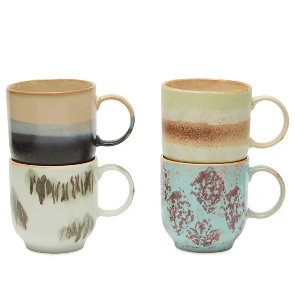HKLIVING Café Mugs Set Of 4 - Abstract
