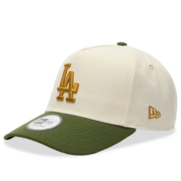 New Era La Dodgers Ws Patch 9forty E-frame Cap - Green