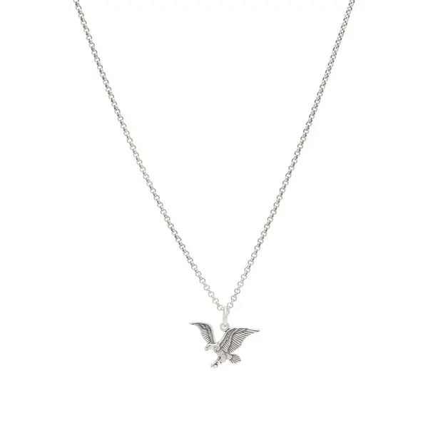 SERGE DENIMES Eagle Pendant Necklace - Silver