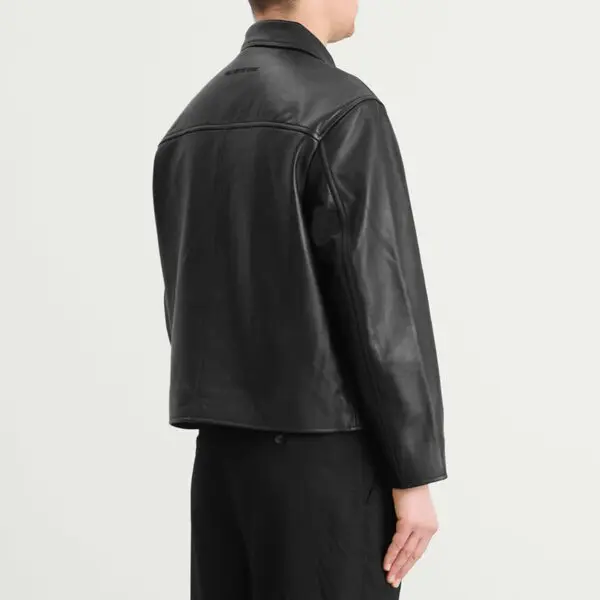 Mki Miyuki Zoku Cropped Leather Rider - Black | Editorialist