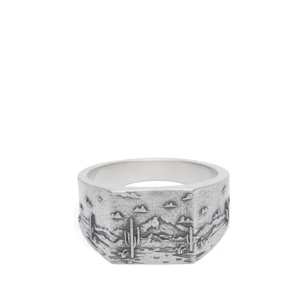 SERGE DENIMES Outback Signet Ring - Silver