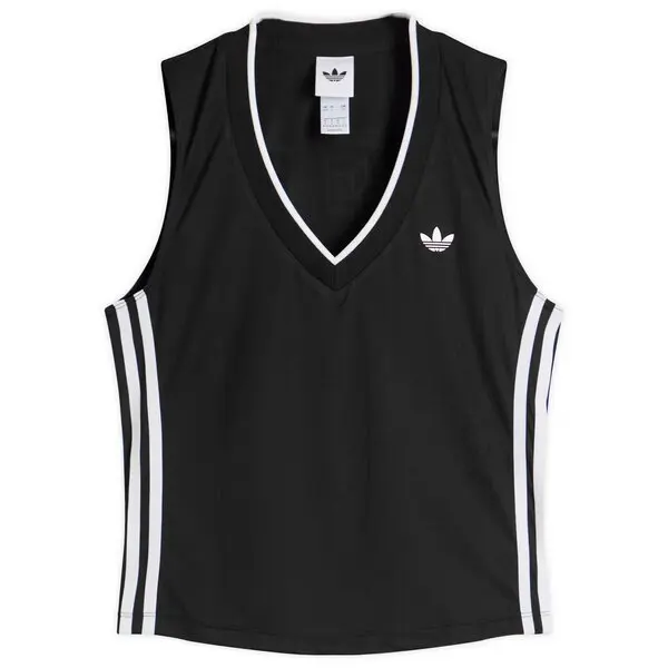 Adidas V-neck Sleeveless Top - Black