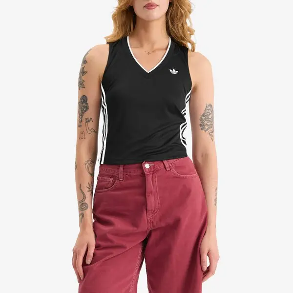 Adidas V-neck Sleeveless Top - Black