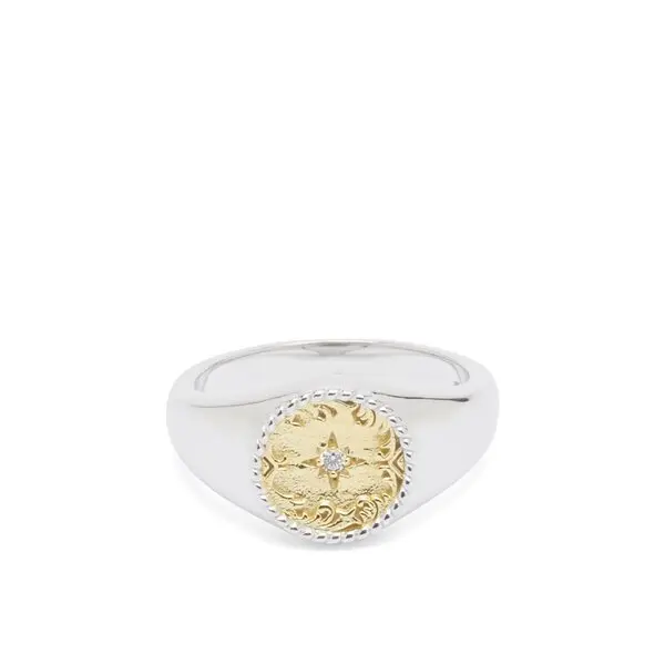 SERGE DENIMES Silver Sundown Ring - Silver/gold