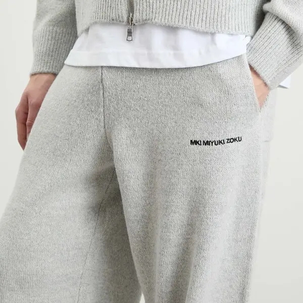 MKI MIYUKI ZOKU Mohair Blend Knit Wide Leg Joggers