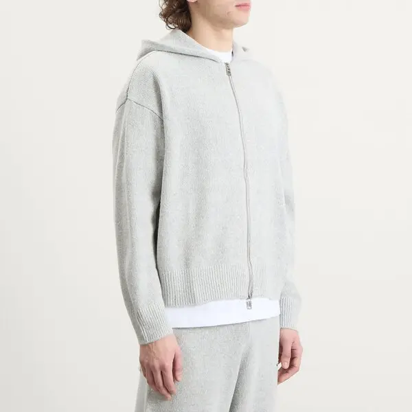 MKI MIYUKI ZOKU Mohair Blend Knit Zip Hoodie