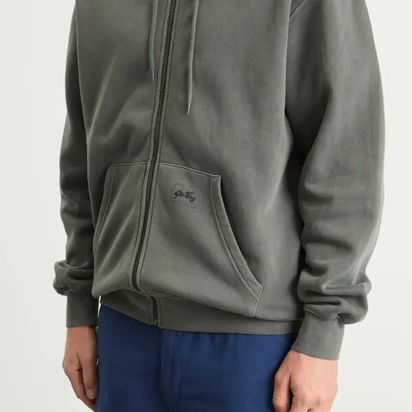 STAN RAY Patch Zip Hoodie - Washed Black