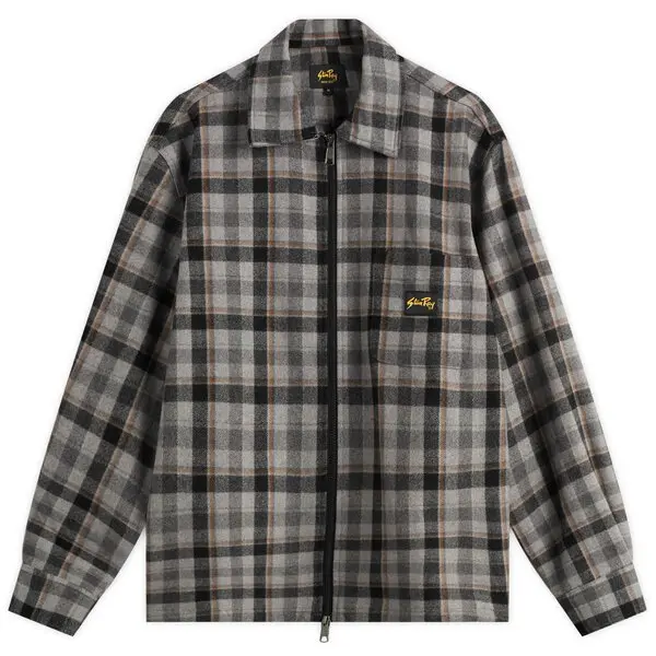STAN RAY Zip Shirt - Charcoal Plaid