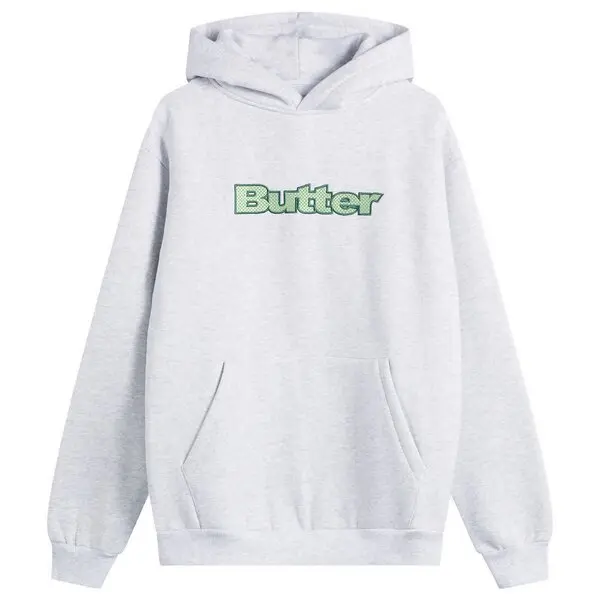BUTTER GOODS Textured Logo Hoodie - Ash