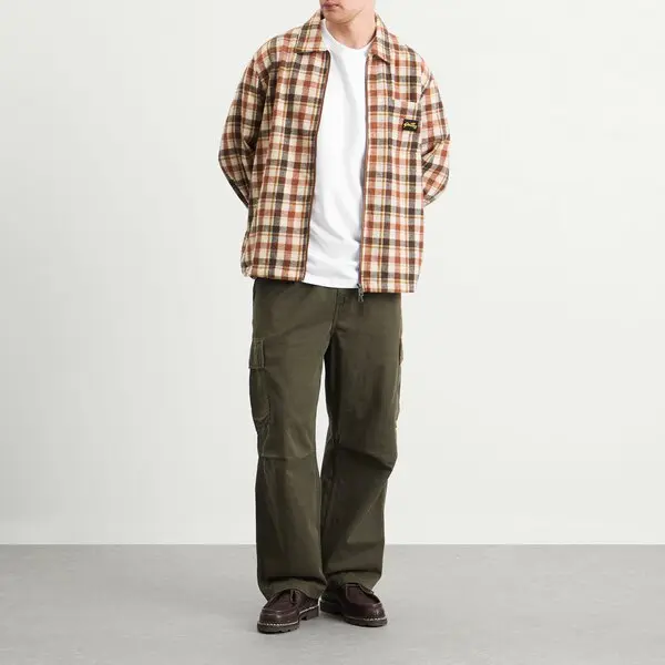STAN RAY Zip Shirt - Tan Plaid