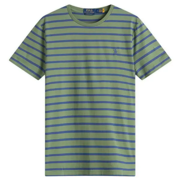 Ralph Lauren Stripe T-shirt - Fatigue/old Royal