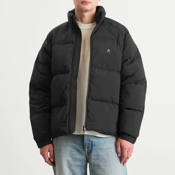 REPRESENT Funnel Neck Puffer Jacket - Black