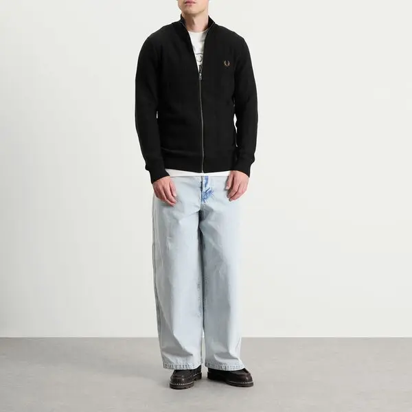 Fred Perry Textured Zip Through Cardigan