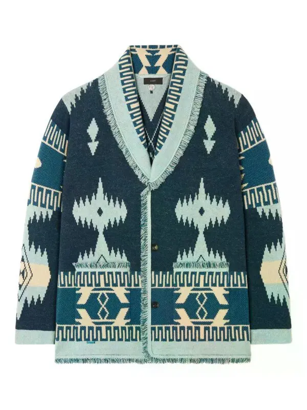 Alanui Icon Jacquard Fringed Cardigan