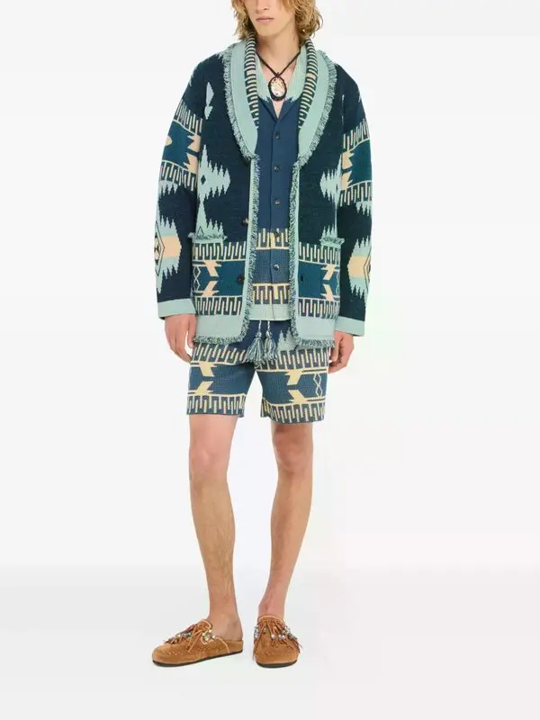 Alanui Icon Jacquard Fringed Cardigan