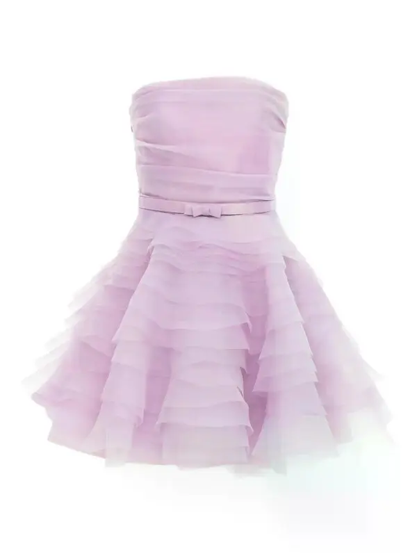 ANA RADU Strapless Ruffled Mini Dress