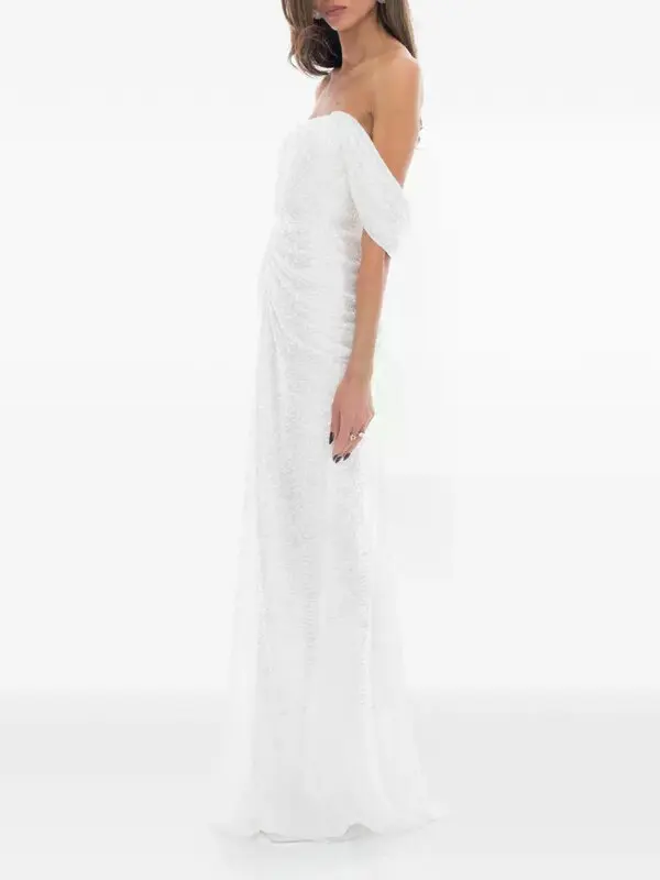ANA RADU Off-shoulder Sequinned Gown