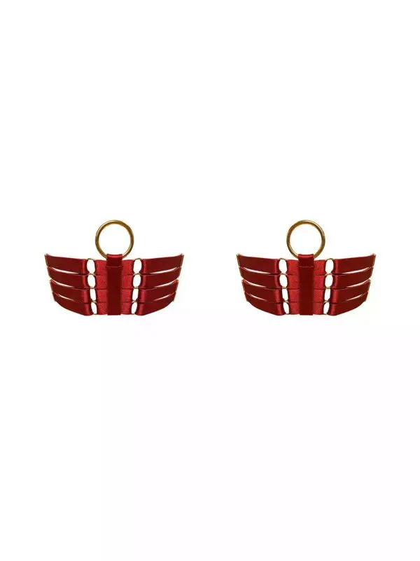 BORDELLE Signature Webbed Garters - Red