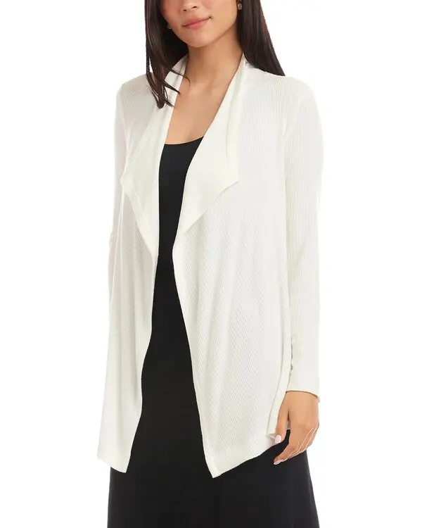 Karen Kane Ribbed Front Draped Cardigan