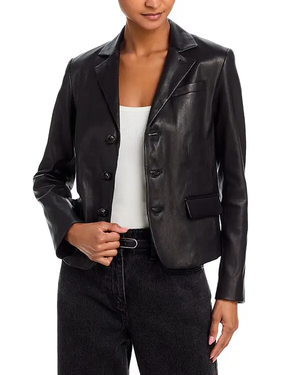 FRAME The Leather Smart Blazer