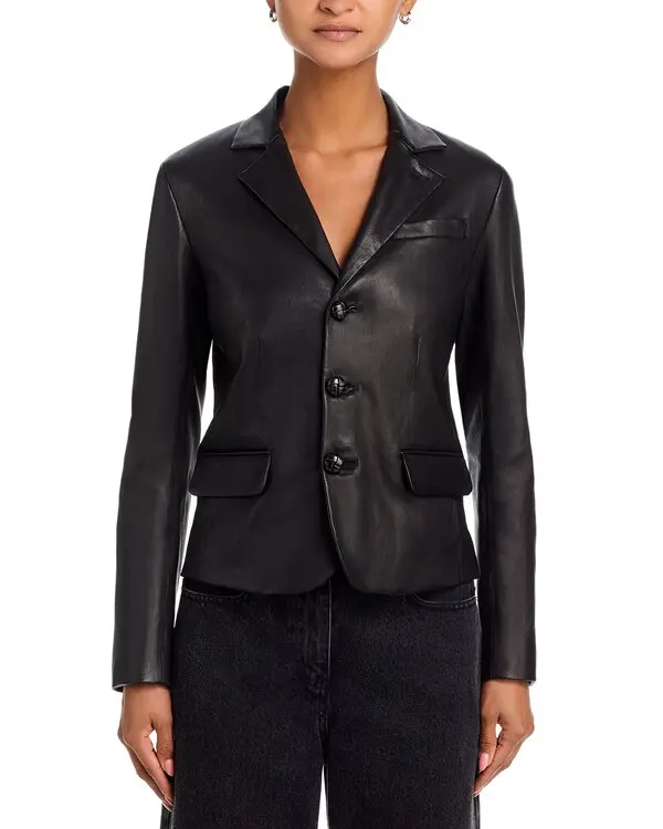 FRAME The Leather Smart Blazer
