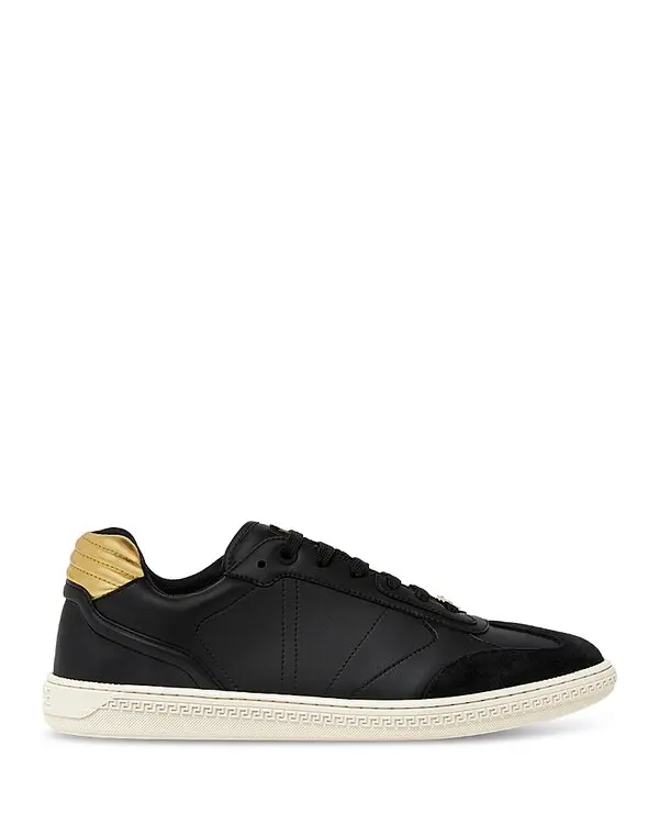 Versace Leather Sneakers - Black