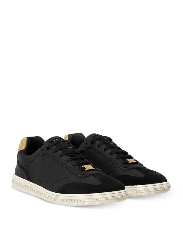 Versace Leather Sneakers - Black