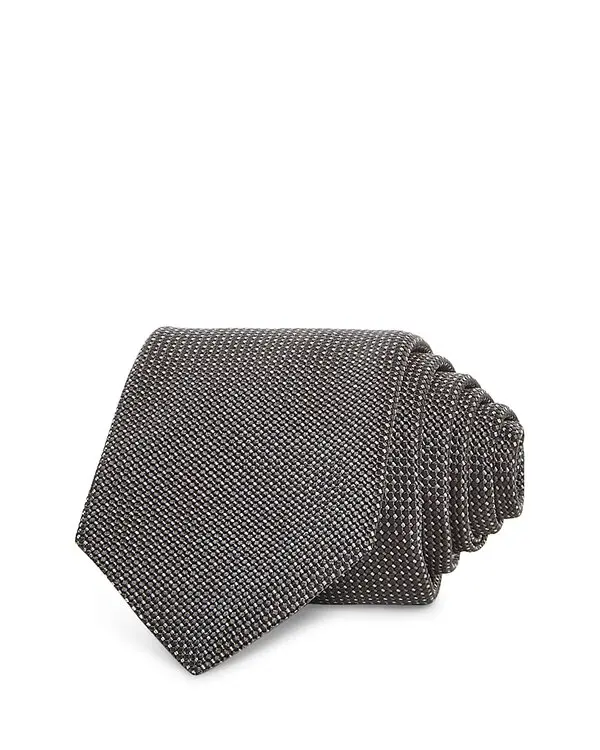 BOSS Silk Classic Grid Neck Tie - Dark Grey
