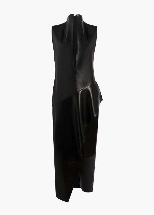 Khaite Hilda Leather Dress - Black